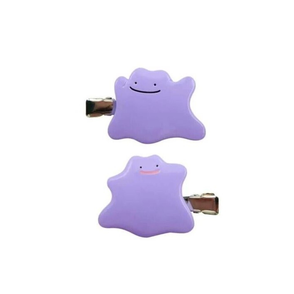 Pokemon Ditto Hair Clip Japan- Anime style clothing - Set of 2 Clips ...