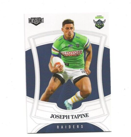 2023 NRL Elite CANBERRA RAIDERS JOSEPH TAPINE COMMON BASE CARD # 014 ...
