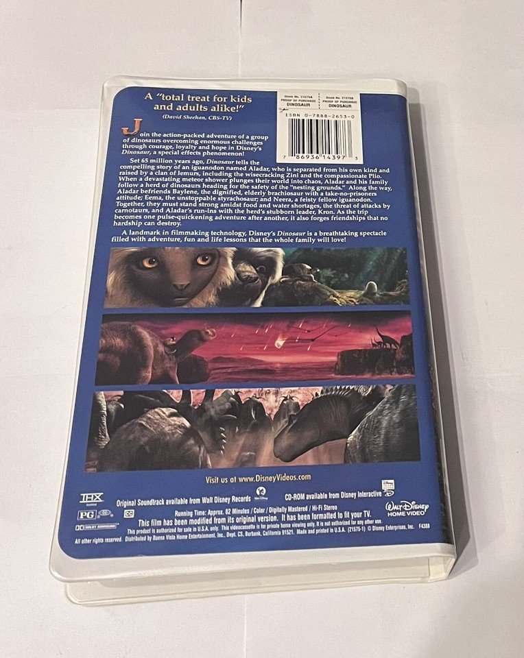 Walt Disney Pictures Presents Dinosaur ~ PG Family Action -Packed ...