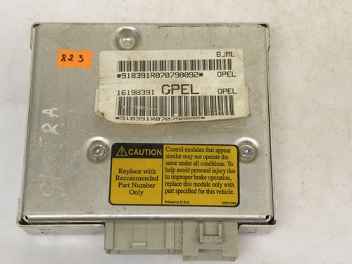 OPEL SINTRA 1998 3.0 PETROL ABS BRAKE CONTROL UNIT MODULE ECU 16198391 ...
