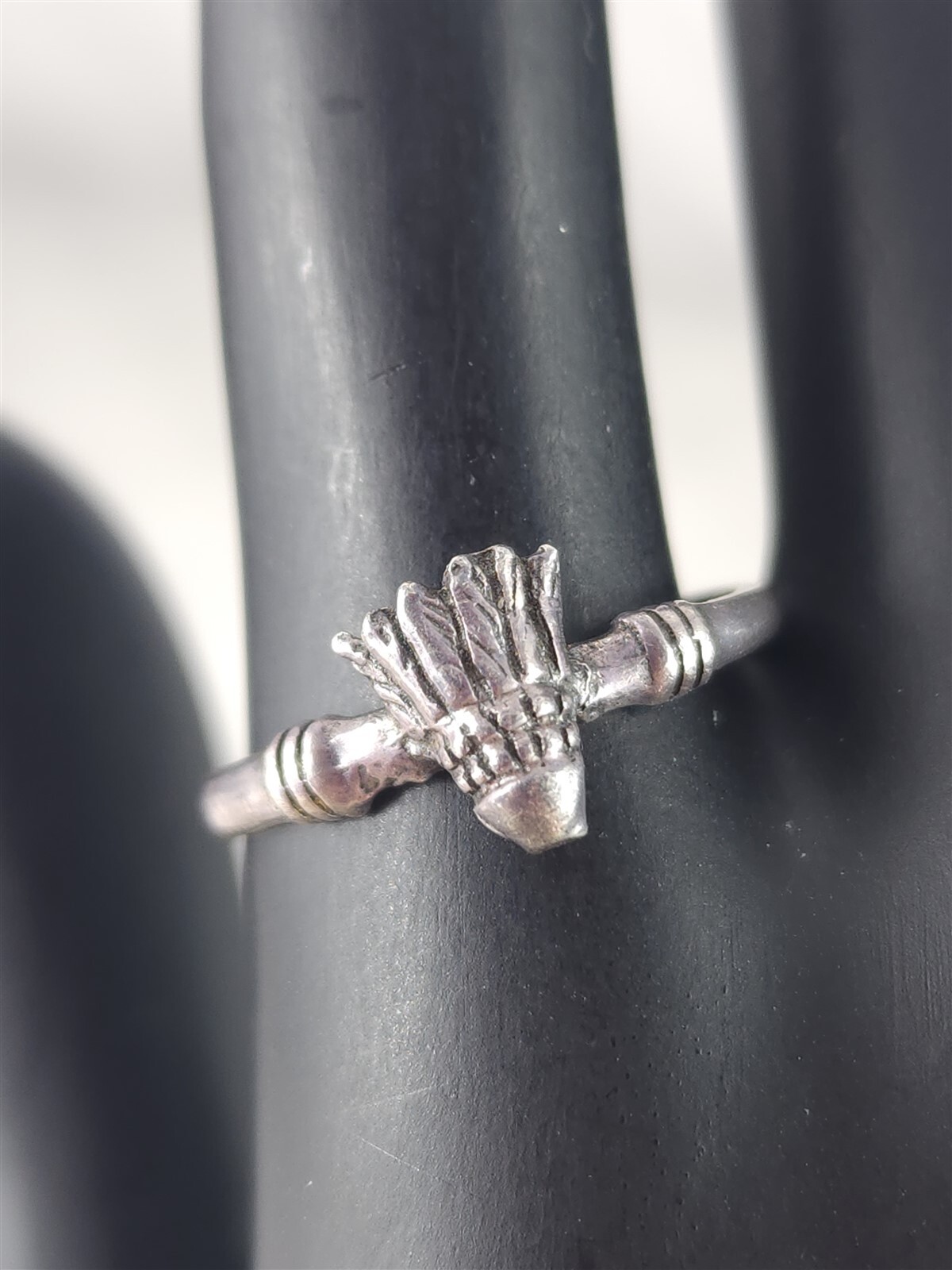 Vintage Sterling Silver Badminton Shuttlecock Ring Si… - Gem