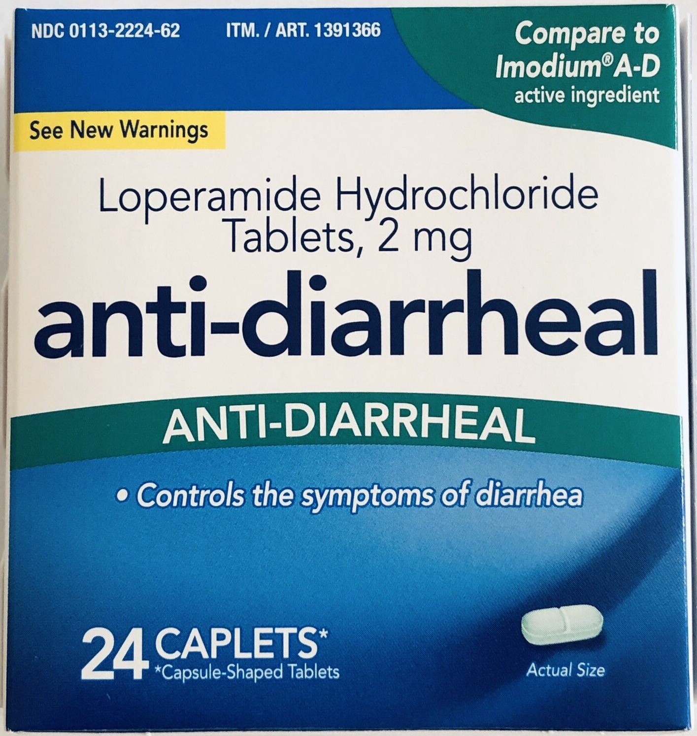 Kirkland Anti-Diarrheal HCI 2mg 24 Caplets Brand New Sealed | eBay