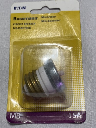 Cooper Bussmann BP/MB-15 15-Amp 125V Edison Base Plug Fuse Circuit ...