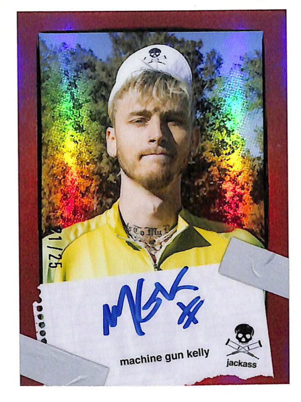 2022 Zerocool Jackass Machine Gun Kelly 21/25 Red Auto Autograph Card ...