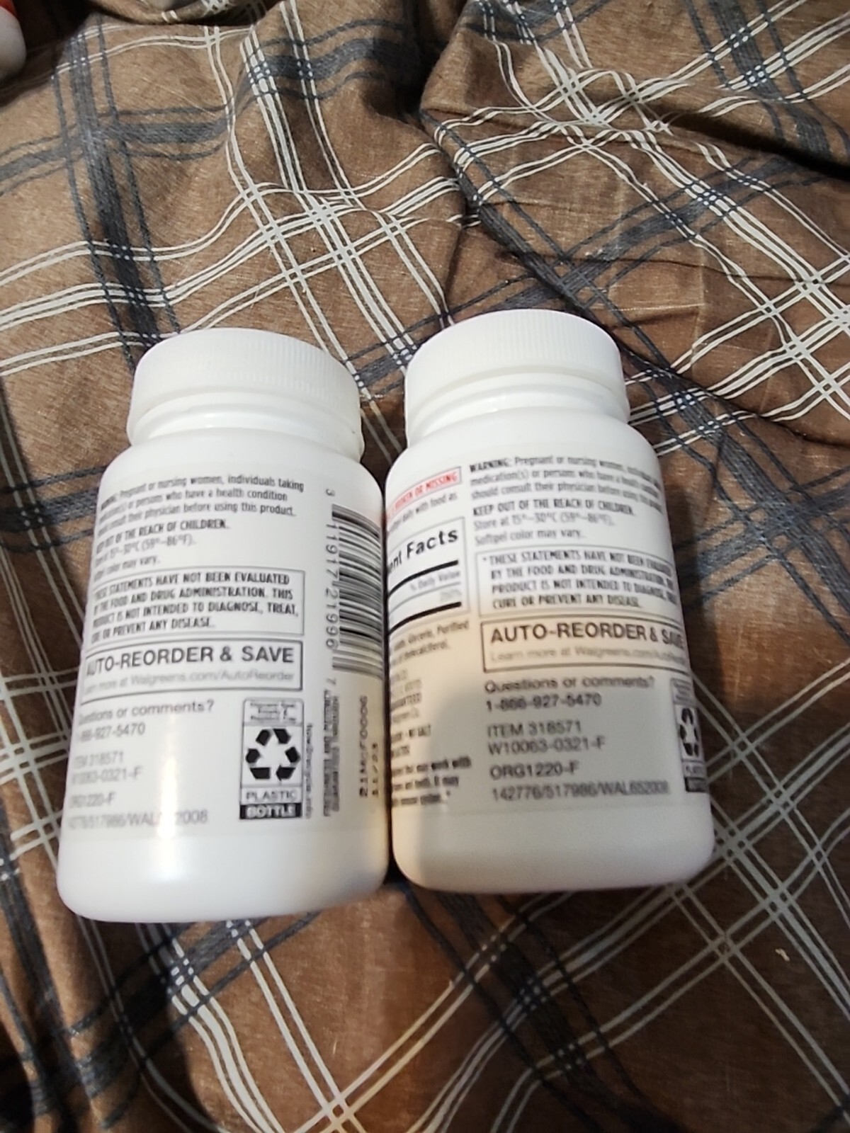 2 Walgreens Vitamin D3 2000 IU (International Units) 100 Softgels ea ...