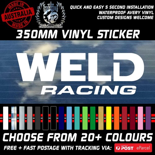 WELD RACING USA WHEELS Vinyl car wheel sticker 350mm wide | eBay