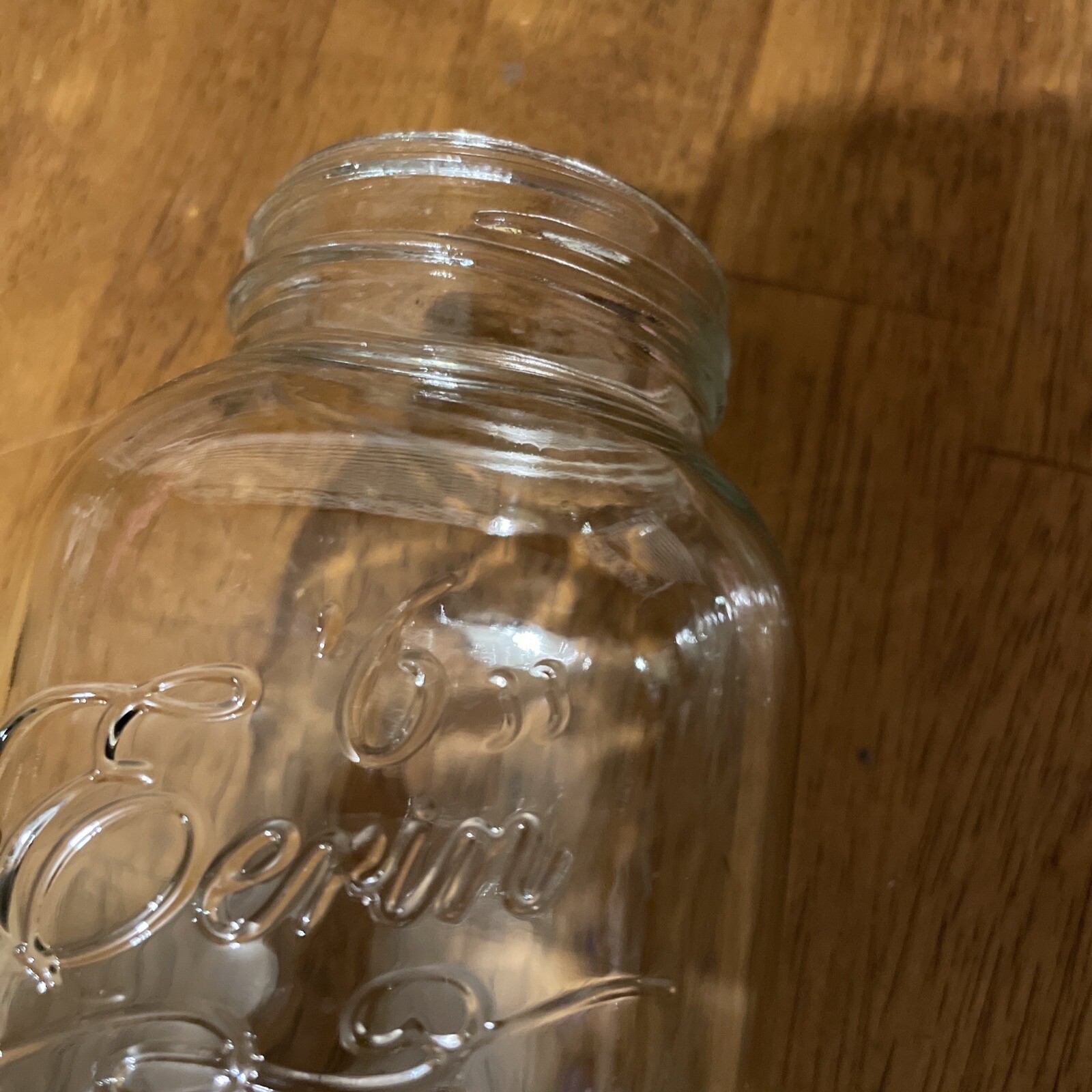 Eerin 633 Mason Vintage Collectible Clear Glass Canning Quart Jar ...