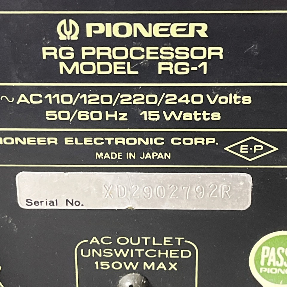 Vintage 1970's Pioneer RG-1 Dynamic Processor ~ Powers On | eBay