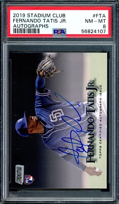 Fernando Tatis Jr 2019 Stadium Club #FTA Rookie Autograph Auto PSA 8 ...