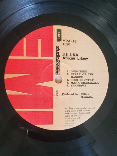 JULUKA _ AFRICAN _ LITANTY _ LP_ KILLER! ROCK ORIGINAL ZAMBIAN PRESS ...
