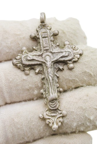 BEAUTIFUL ANCIENT MEDIEVAL LARGE SOLID SILVER CROSS PENDANT WEARABLE | eBay
