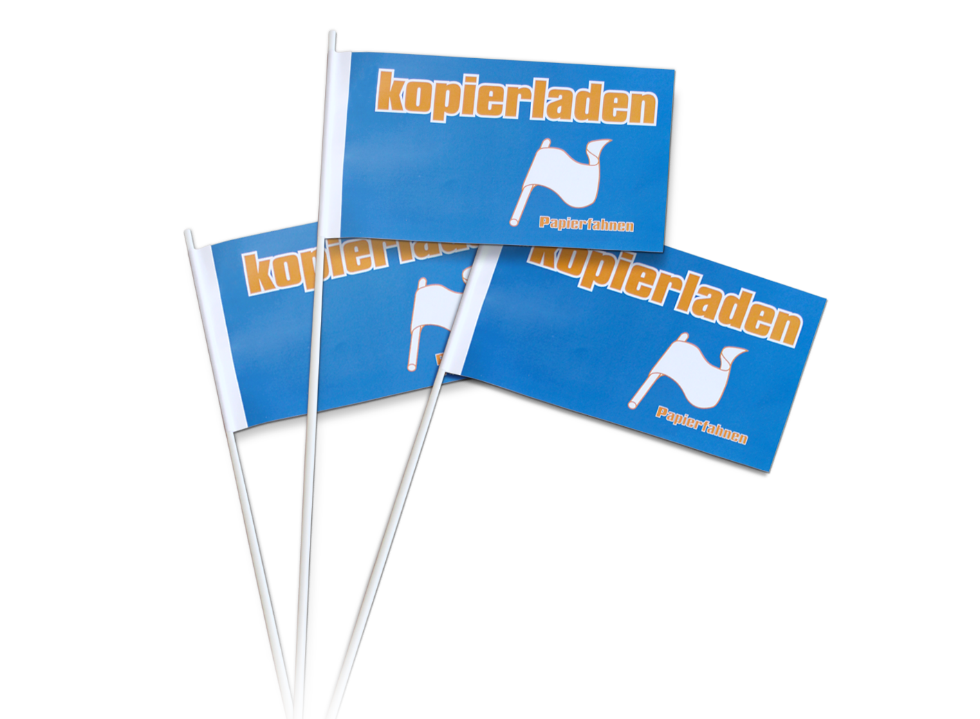 Fahnen / Fähnchen bedrucken, individuelles Motiv für Werbung, Feste etc ...