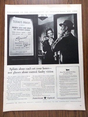 1943 American Optical Ad Today's Prices | eBay