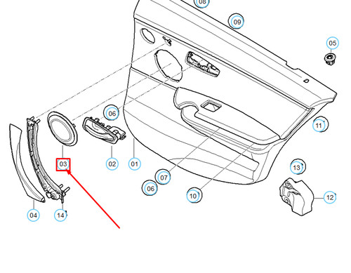 NEW BMW 3 E90 REAR DOOR LOUDSPEAKER COVER 51417144557 7144557 OEM | eBay