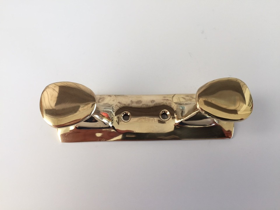 Brass Double Hook Cleat - Nautical Marine Boat Dock Chock - Hanger ...