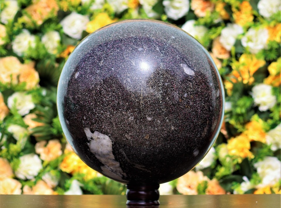 280MM Ruby Spinel In Matrix Sphere Chakra Energy Healing Crystal ...