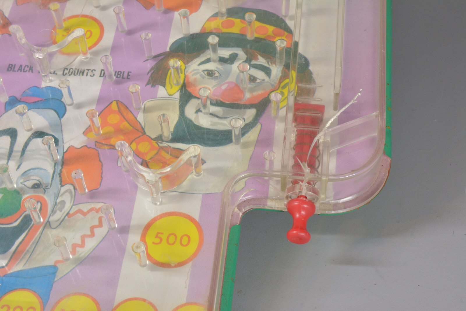 TOY PINBALL MACHINE CLOWN Wolverine Toy Co Vintage Tin/Plastic Handheld ...