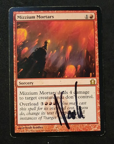 MTG Mizzium Mortars-Artist Signed (Noah Bradley) - Return to Ravnica ...