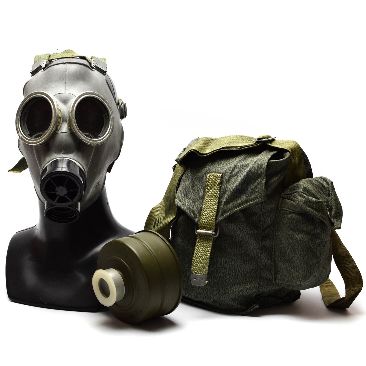 Gas Mask War George Sizeland Wears A World War Two Gas Mask As His