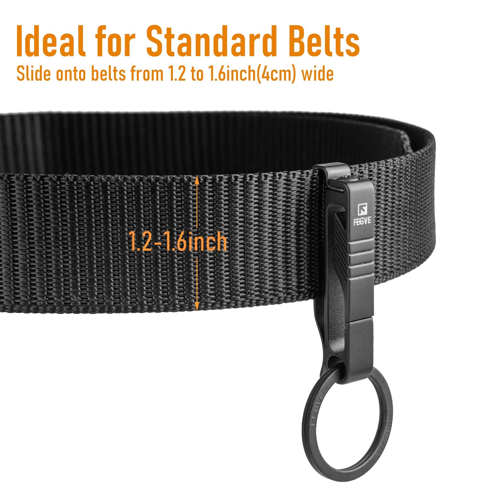 Duty Belt Key Holders Titanium Carabiner Keychain Belt Clip with ...