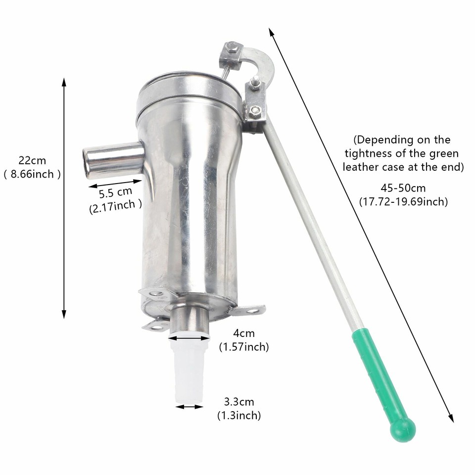 Stainless Steel Hand Pump Deep Water Suction Pump Manual Well Pump Fit ...
