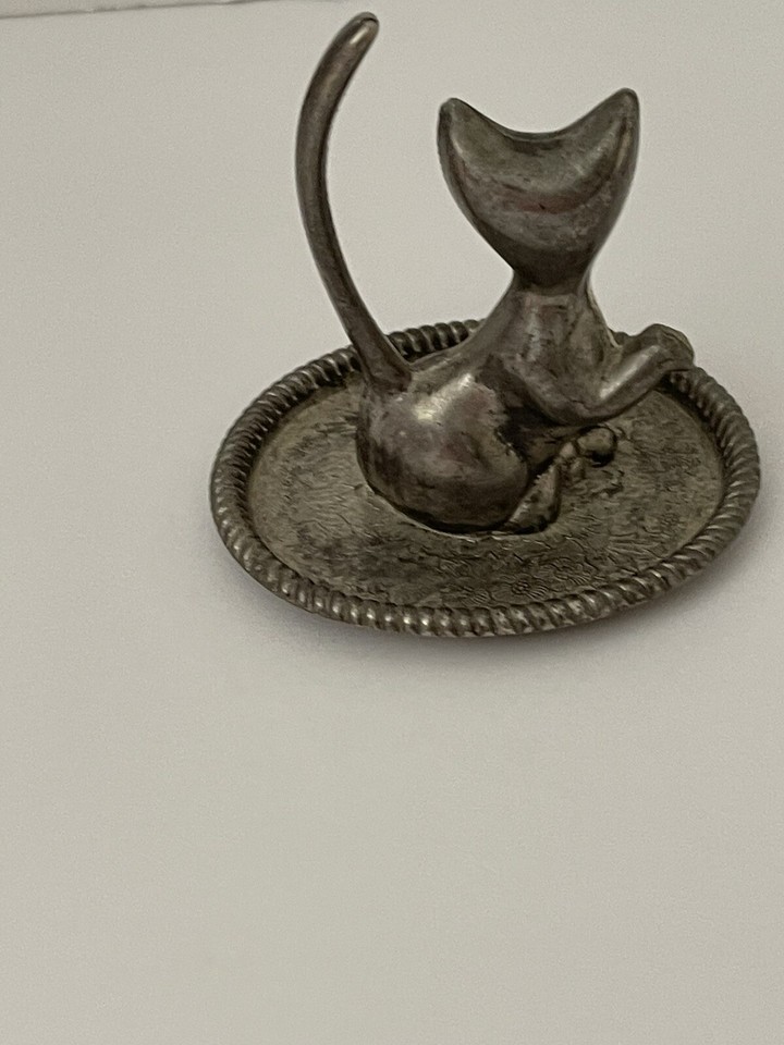 Vintage Seba Cat Silver Ring Holder With Tray 3.5”H | eBay