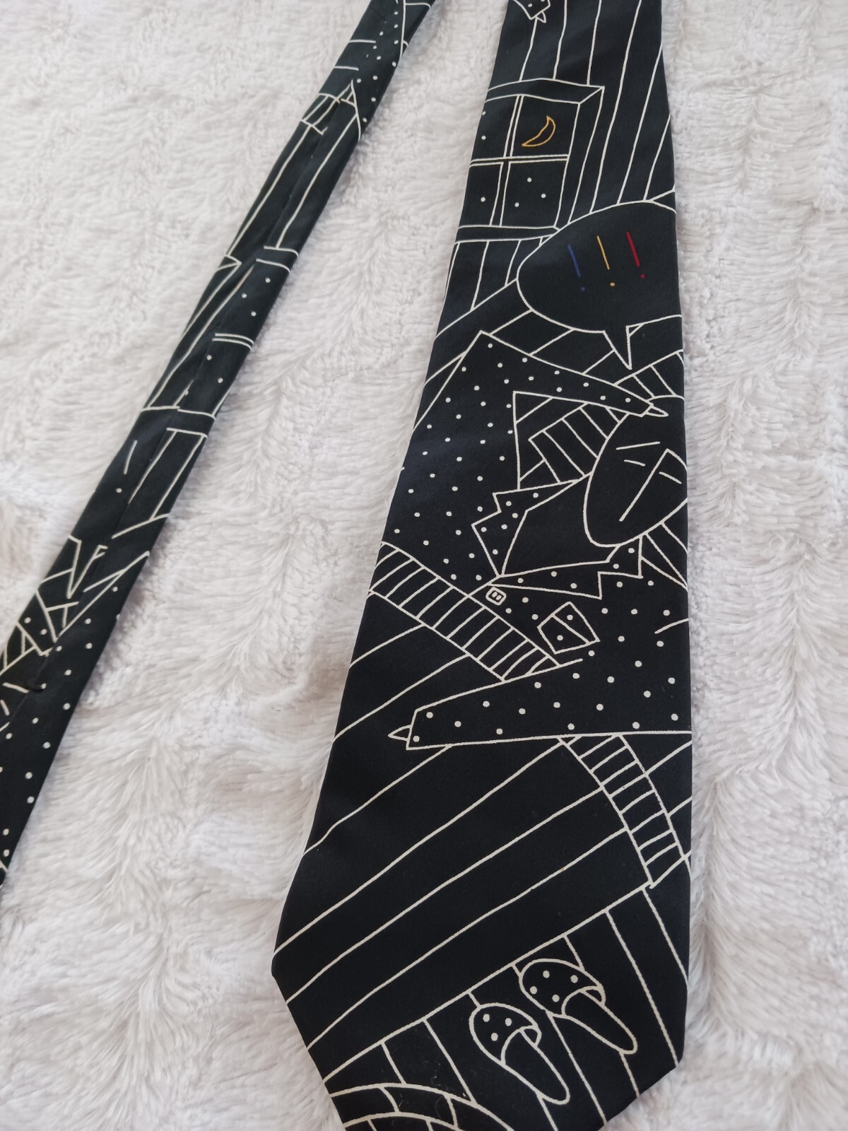 Vintage 1991 Apple Corps Beatles Theme Necktie 100% S… - Gem