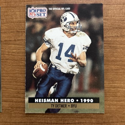 1991 Pro Set - Heisman Hero Ty Detmer #37 (RC) BYU Cougars | eBay
