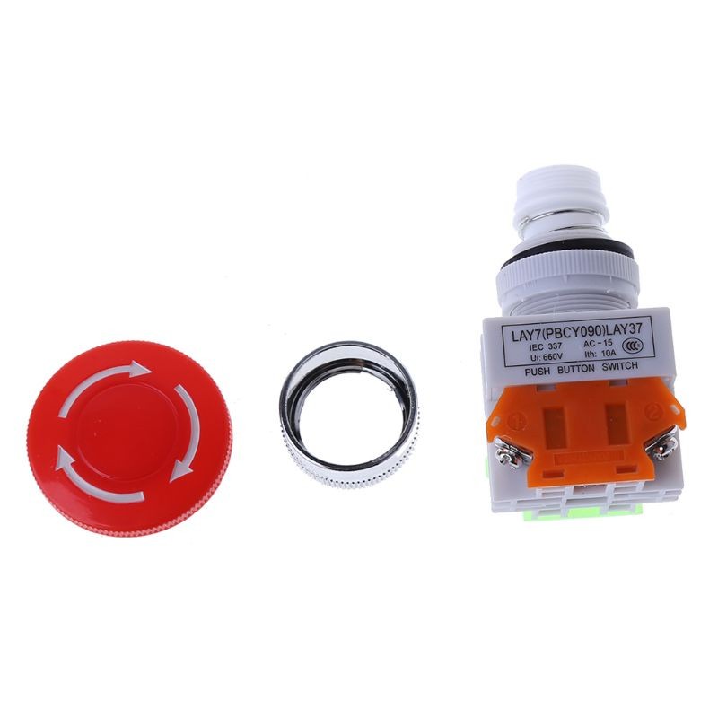 AC 660V 10A Self-Locking Emergency Power Push Button Switchstop ...