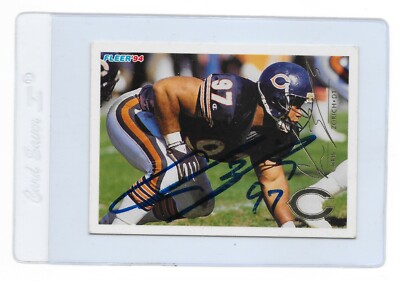CHRIS ZORICH Signed 1994 FLEER Football CARD #72 Chicago BEARS NFL ...