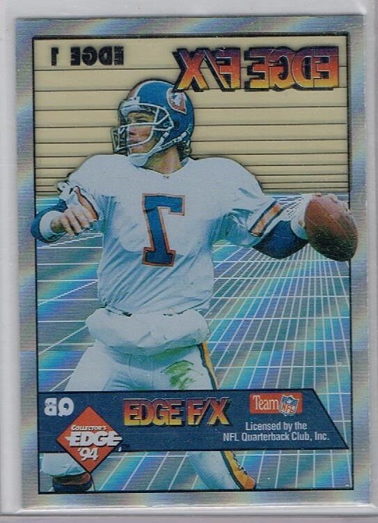 1994 Collector's Edge Edge F/X Silver Sheen Sil Back #3 Troy Aikman HOF ...