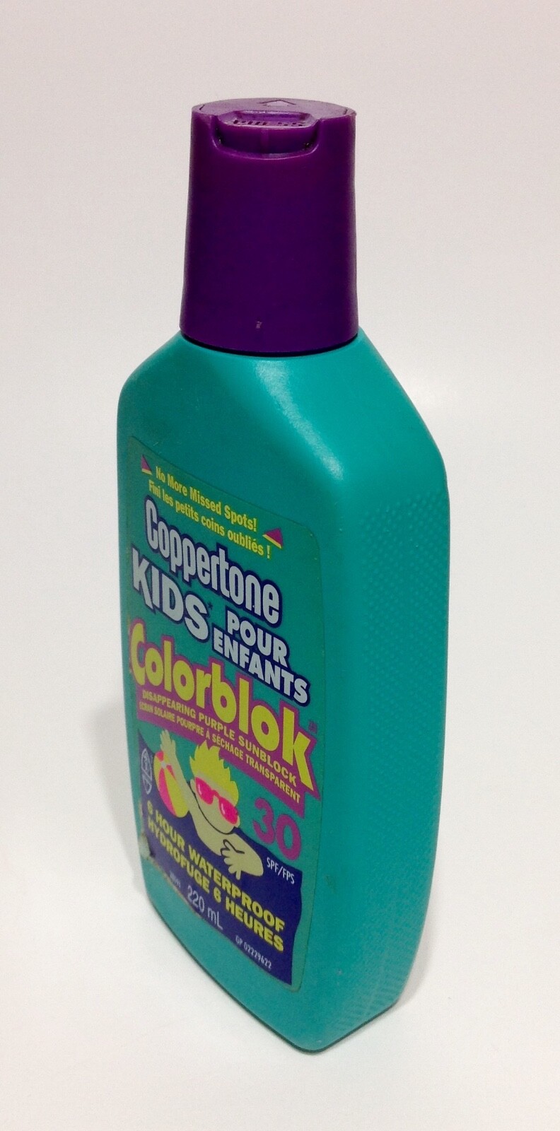Vintage Coppertone Kids Colorblok SPF 30 Sunblock Lotion ~ Purple ...