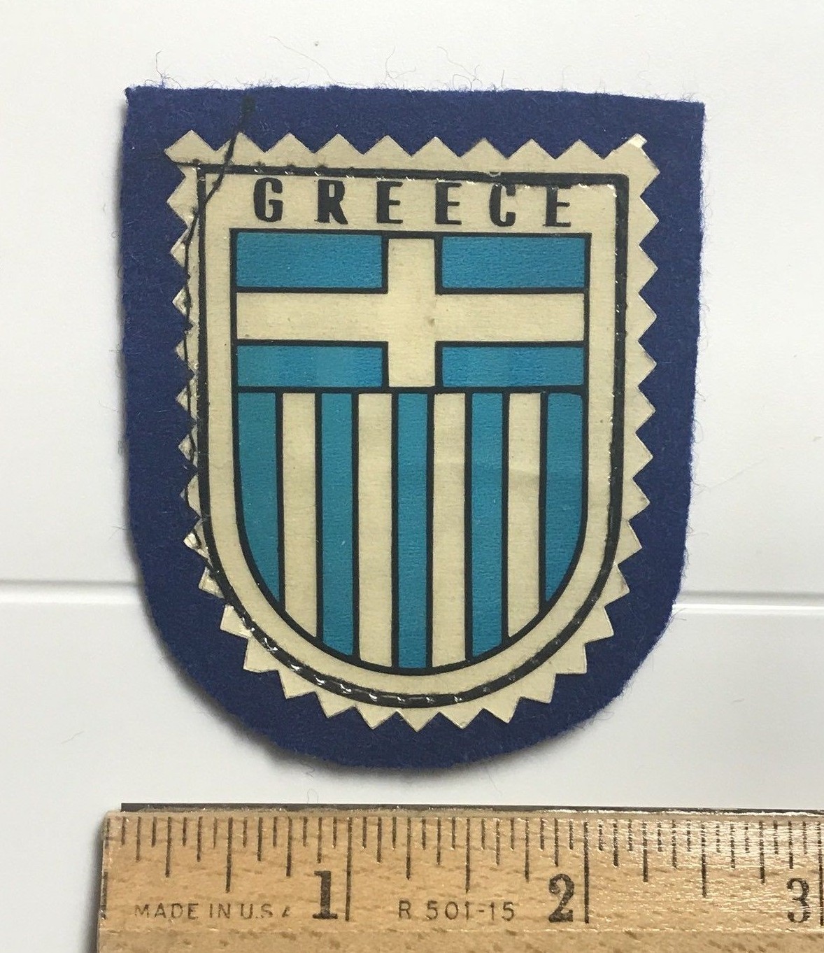Greece Hellas Blue White Flag Cross Greek Souvenir Felt Patch Badge | eBay