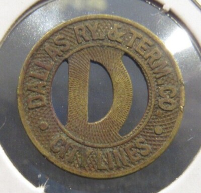 1945 Dallas, TX Ry. & Term. Co. City Lines Transit Trolley Token ...