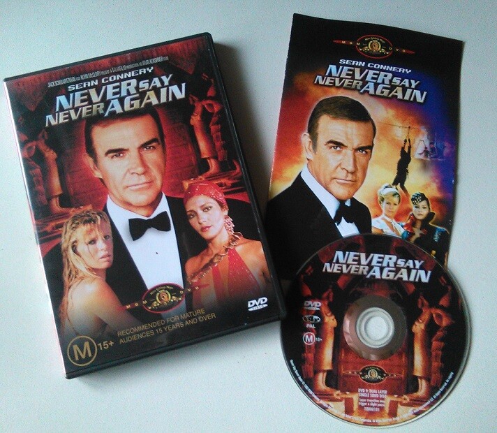 NEVER SAY NEVER AGAIN dvd REGION 4 sean connery RARE james bond WITH ...