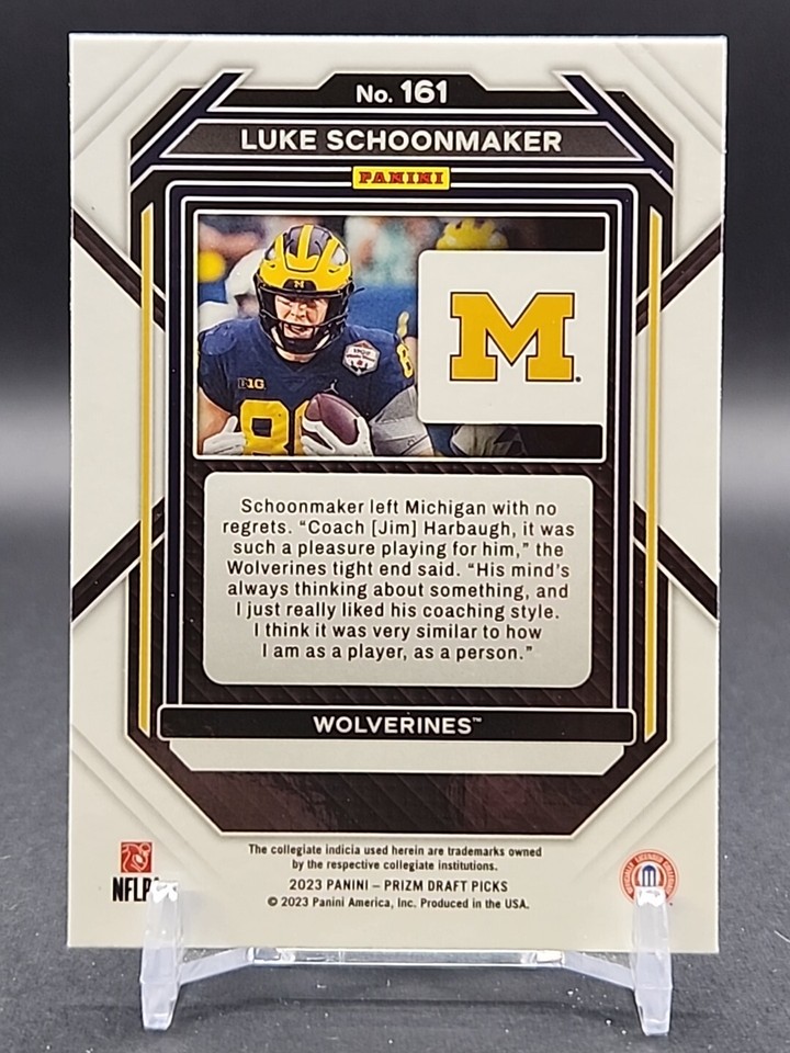 Luke Schoonmaker - 2023 Prizm Draft - Base Set #161 - Rookie RC ...