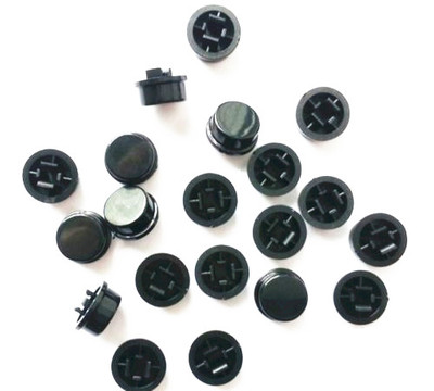 100pcs Black Round Tactile Button Caps For 12×12×7.3mm Tact Switches ...