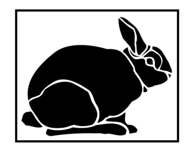 8"x10" Clear Plastic Stencil - Bunny Rabbit (SC412) | eBay