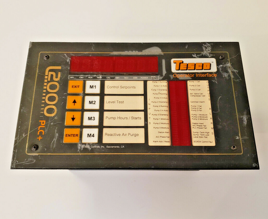 Tesco L2000 PLC+ Operator Interface with Programmable Logic Controller ...