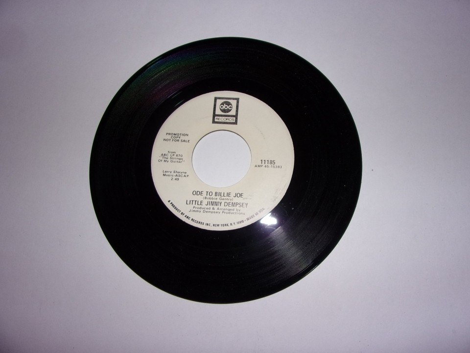 Little Jimmy Dempsey: Ode To Billie Joe / My Song / 45 Rpm Promo / 1969 ...