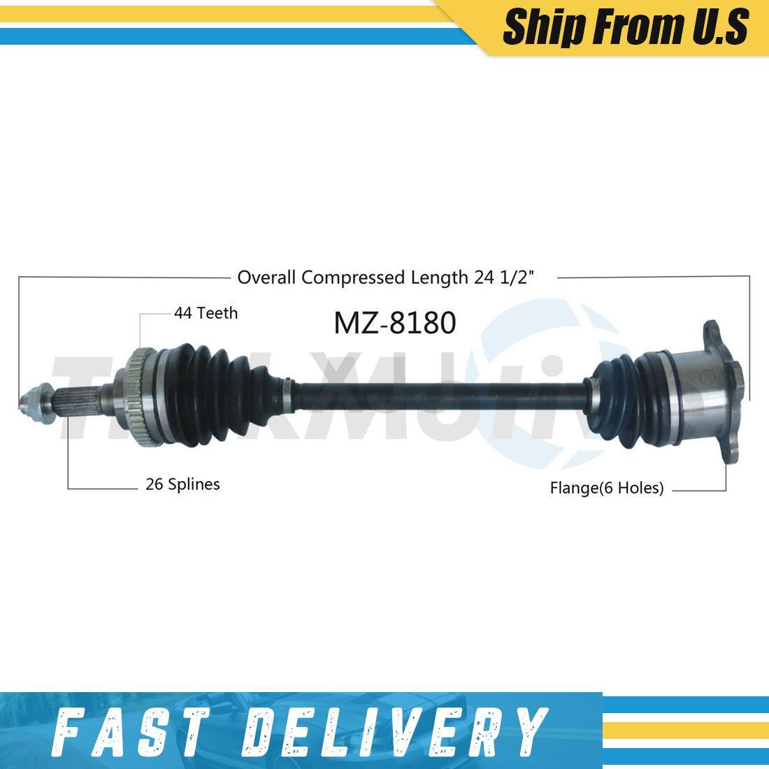 Rear Left Driver Side CV Axle Joint Shaft Assembly For 1994 1995 Mazda ...