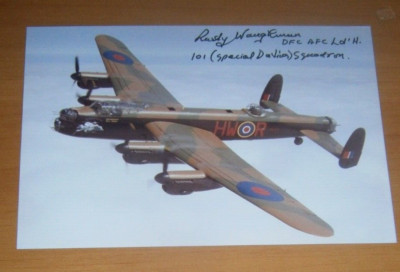 AUTOGRAPH RUSSELL RUSTY WAUGHMAN - HAND-SIGNED PHOTO WORLD WAR II ...