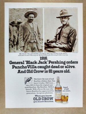 1974 Old Crow Bourbon Pancho Villa General Pershing photos vintage ...
