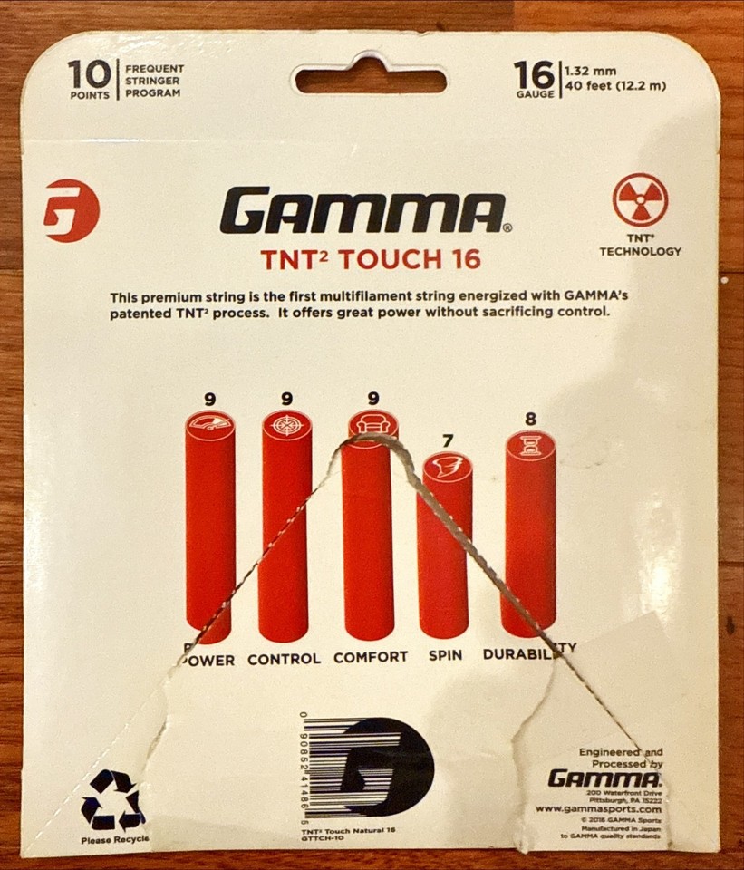 Gamma TNT 2 Touch 16 Tennis String - 1/2 Set | eBay