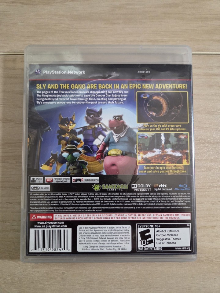 PS3 Sly Cooper Game Bundle The Sly Collection & Thieves In Time - CIB ...