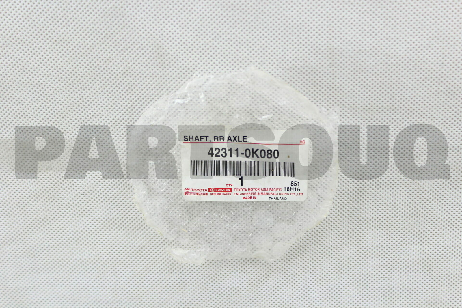 423110K080 Genuine Toyota SHAFT, REAR AXLE, RH/LH 42311-0K080 | eBay