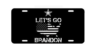 Lets Go Brandon Aluminium License Plate 6" x 12" Lightwieght Highest ...