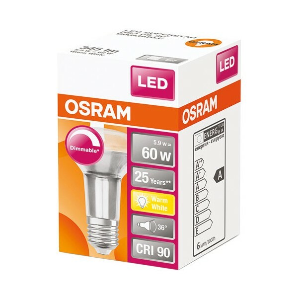 OSRAM - Ampoule led spot R63 variateur 59W60 E27 chaud | eBay