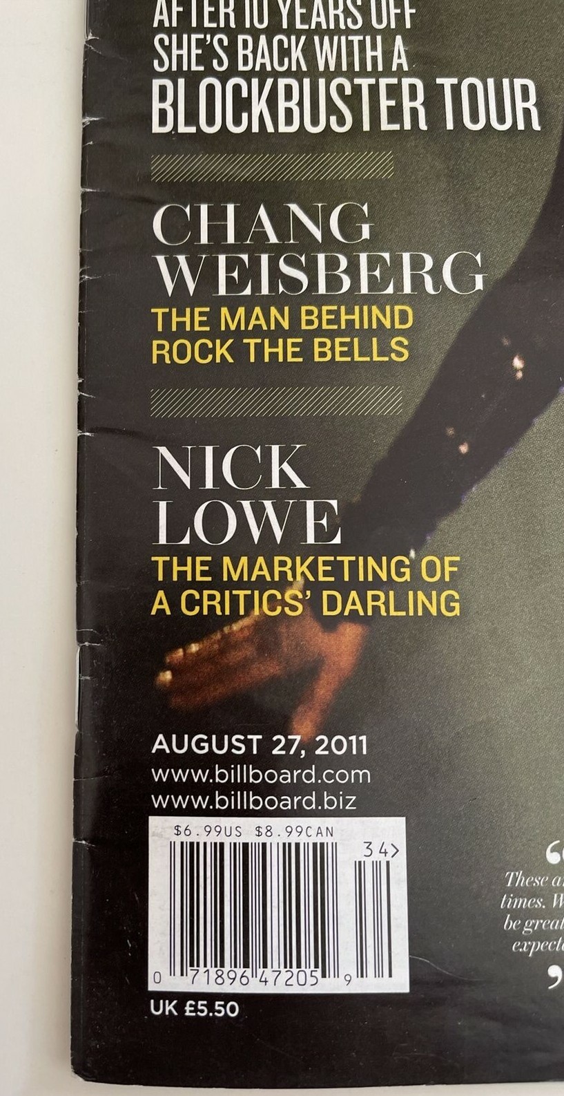 Sade Billboard Magazine Cover August 2011 RARE Collectible FREE ...