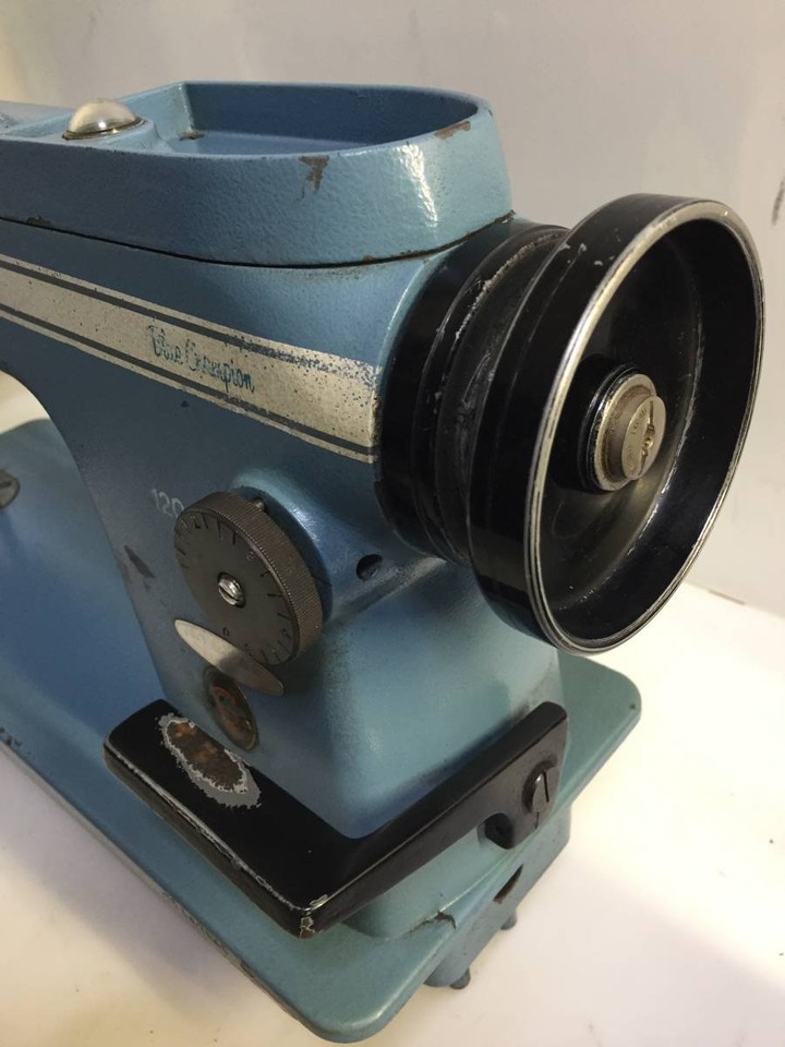SINGER Blue Champions 120u Industrial Sewing Machine Retro Vintage from ...